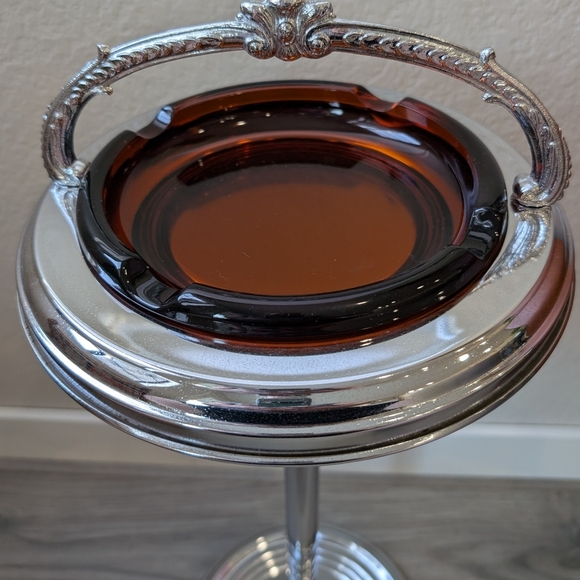 Other | Vintage Art Deco 26 Chrome Smoking Ashtray Stand Lounge Mid ...